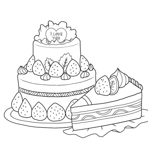 맛있는 딸기 케이크 컬러링북 도안 공유 네이버 블로그