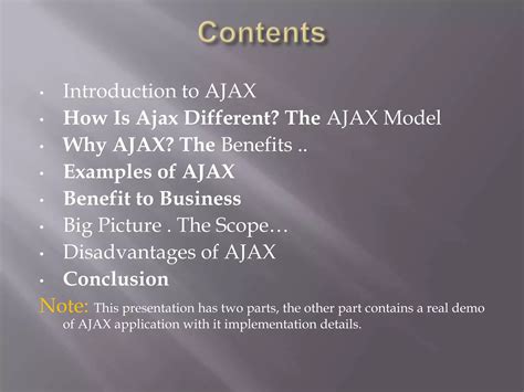 My Presentation On Ajax Ppt