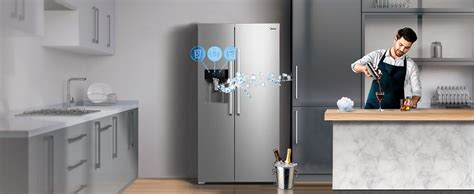 Midea MDRS681FGE02 Kühl/Gefrierkombination, Inox, Wasser/Eisspender ...