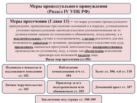 Меры процессуального принуждения Раздел Iv УПК РФ
