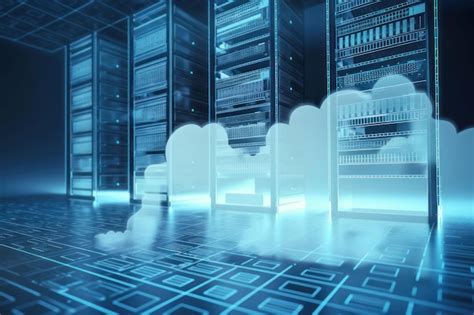 Premium Photo Cloud Servers Concept Of Cloud Computing Technology Generative