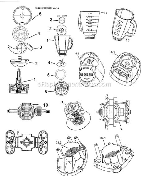 Oster 6696 Parts List And Diagram