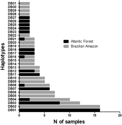 haplotypes db01 db32 presented in more than one sample from brazilian download scientific