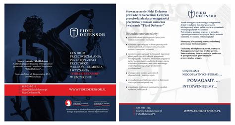 Ulotka Fidei Defensor Stowarzyszenie Fidei Defensor