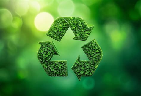Premium Photo Recycle Symbol Ecofriendly Green Background