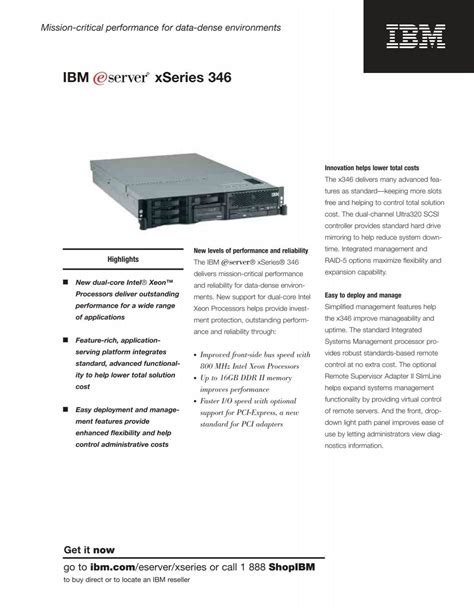 IBM EServer XSeries Servers