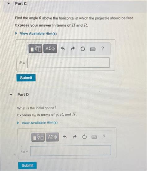 Solved A projectile is fired with speed v at an angle θ Chegg
