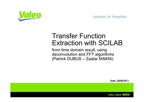 Transfer Function Extraction With Scilab