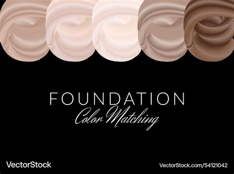 Makeup Foundation Shades For Color Matching Vector Image