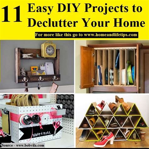 Easy DIY Projects To Declutter Your Home HOME And LIFE TIPS Declutter Your Home Diy