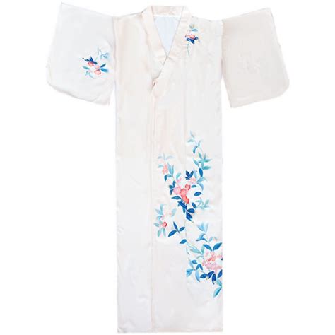 Women White Yukata With Blossom Pattern Japanese Kimono And Ts Shop