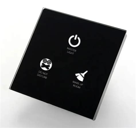 3 Way Touch Switch Rs485 Modbus Protocol Smart Hotel Room Control System Rs485 Modbus Panel