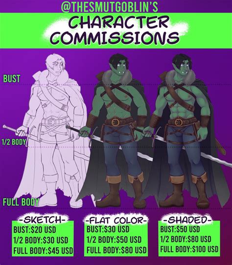 Smut Goblin On Twitter Current Comm Prices And TOS