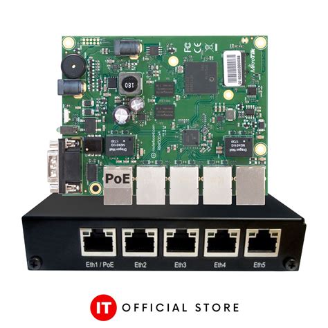 Mikrotik Rb450gx4 Quad Core Cpu 1gb Ram Gigabit Poe Out With Metal Enclosure And Power Adapter