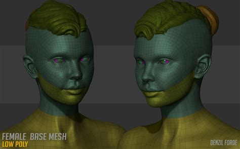Female Basemesh Low Poly FlippedNormals