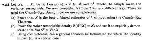 Solved 400 7 52 Let X1 Xn Be Iid Poisson 1 And Let X Chegg Com