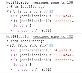 One Signal Object Push To LocalStorage Array Ionic Framework Ionic