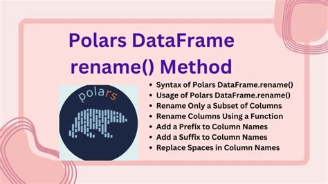 polars dataframe rename method spark by {examples}
