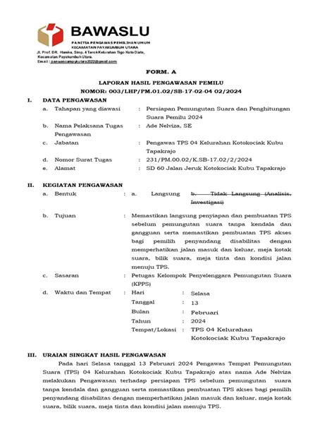 Form A Persiapan Tps 4 Pdf Form A Persiapan Tps 4 Pdf