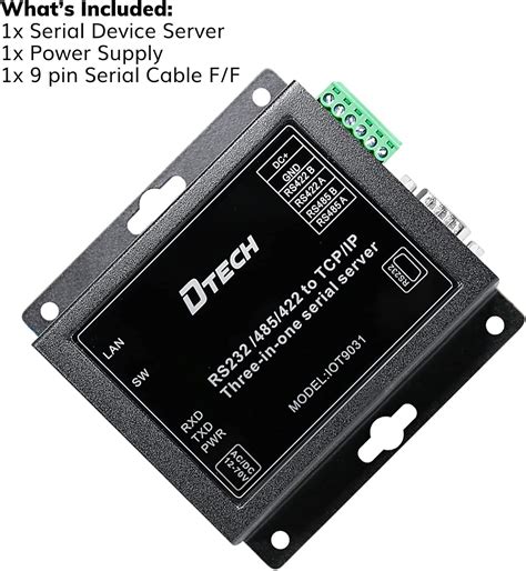 Buy DTECH Serial To Ethernet Converter Adapter RS RS RS To TCP IP Device Server