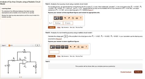 SOLVED Analysis Of Op Circuits Using A Realistic Circuit Model Part A Analysis Of An Op