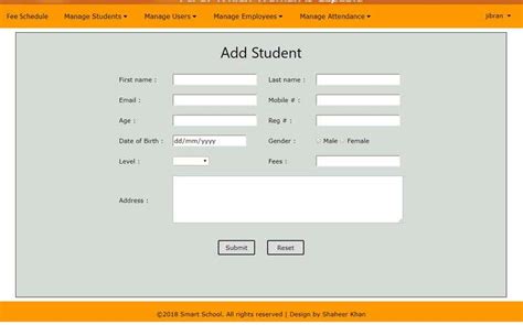 School Management System Using Php Mysql Freelancer