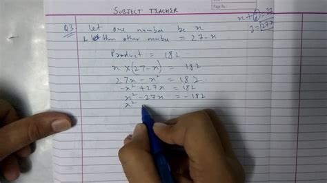 Chapter 4 Exercise 4 2 Quadratic Equations Maths Class 10 Ncert In