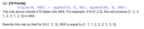 solved q2 [15 points] triple x xxx append x x xx