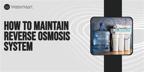 Reverse Osmosis System Maintenance Comprehensive Guide