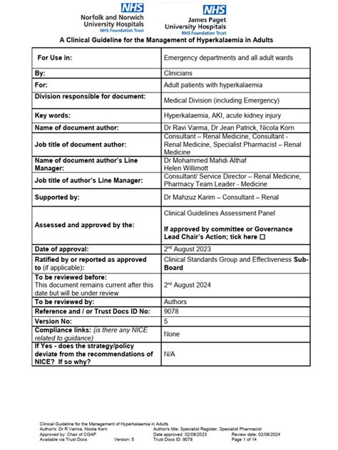 hyperkalaemia in adults jcg0020 v5 pdf hypoglycemia medical specialties
