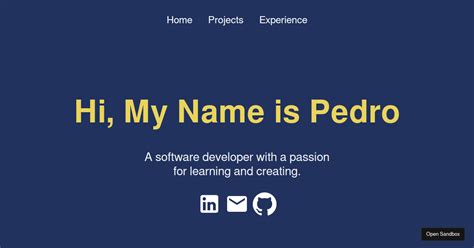 machadop1407 react personal portfolio website codesandbox