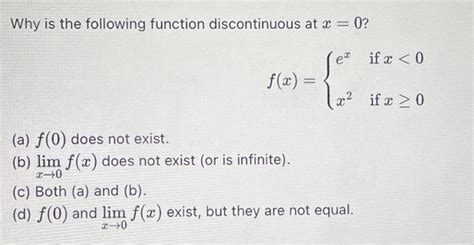 Solved Why Is The Following Function Discontinuous At X0
