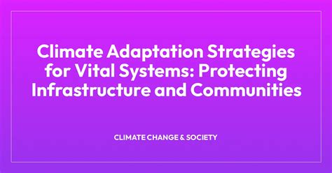 Climate Adaptation Strategies For Vital Systems Protecting Infrastructure And Communities