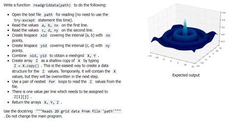 Solved Python Code Needed The Sample D Grid Data And Chegg Com