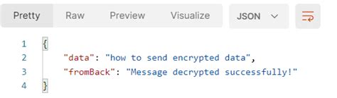 How To Send Encrypted Data With Postman