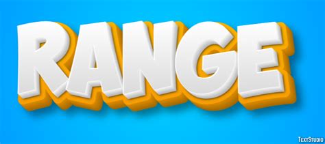 Range Text Effect And Logo Design Word