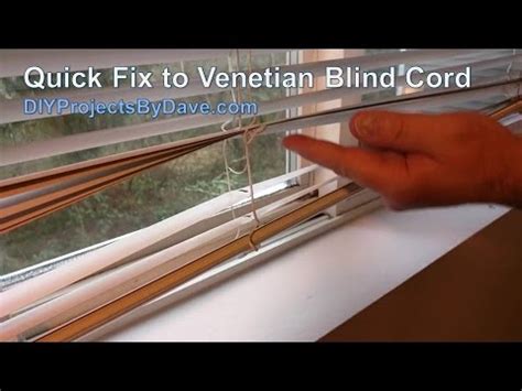 Daves Diy Home Projects Quick Fix To Venetian Blind Cord