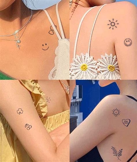 [👍반영구🧡14일이상지속💚5장세트] 미니 포인트 손가락 전신 워터밤 물놀이 타투 스티커 T 32 에이블리