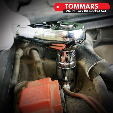 26 Pc Torx Socket Set Torx Star Tamper Proof Security Bit Socket Set 1 4 3 8 1