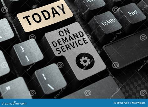 Text Showing Inspiration On Demand Service Concept Meaning Allows Consumers To Customize