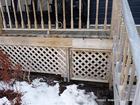 Install Lattice Around The Deck Door To Access Under The Deck Build A Porch Building A