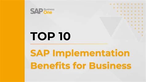 Top SAP Implementation Benefits For Business Why Needs ERP