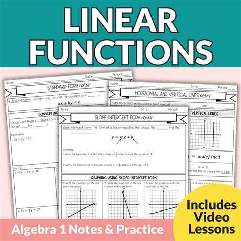 Writing Functions Worksheets