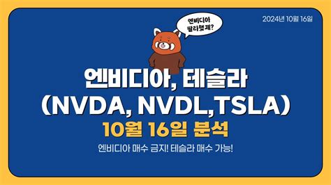 1016 엔비디아테슬라 주가 차트 분석 Youtube