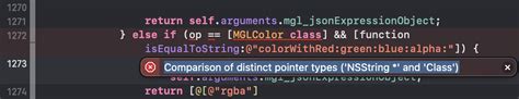 Ios 145 Xcode 125 Build Issue Semantic Issue Comparison Of Distinct Pointer Types · Issue