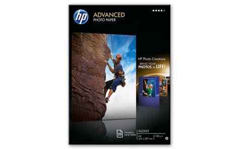 HP Advanced Glossy Photo Paper Sht A X Mm Network Computer Wireless