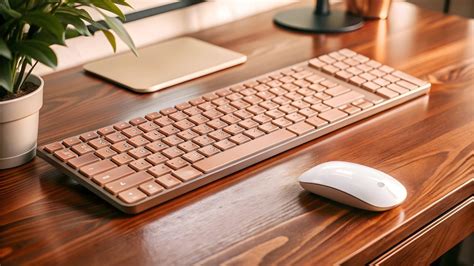 Keyboard And Mouse Isolated Concept As A Vector Image Of A Sleek Keyboard And Mouse Isolated On