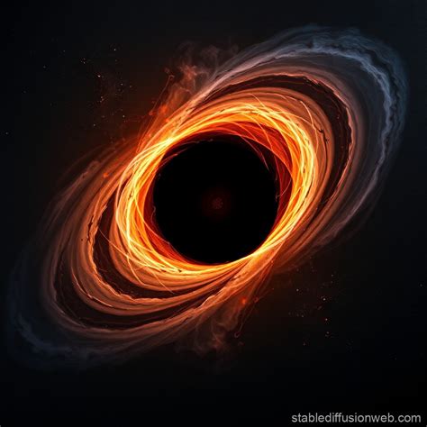 Binary Black Hole System Prompts Stable Diffusion Online
