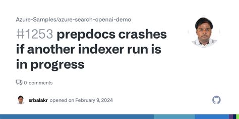 prepdocs crashes if another indexer run is in progress · issue 1253 · azure samples azure