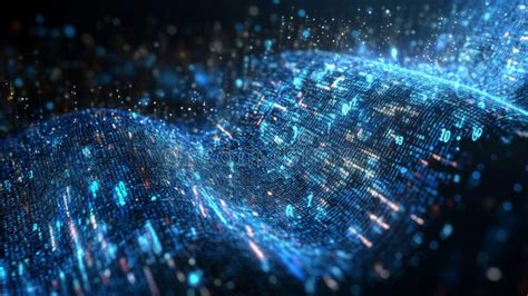 Abstract Digital Wave With Binary Code Stock Illustration Illustration Of Intelligence